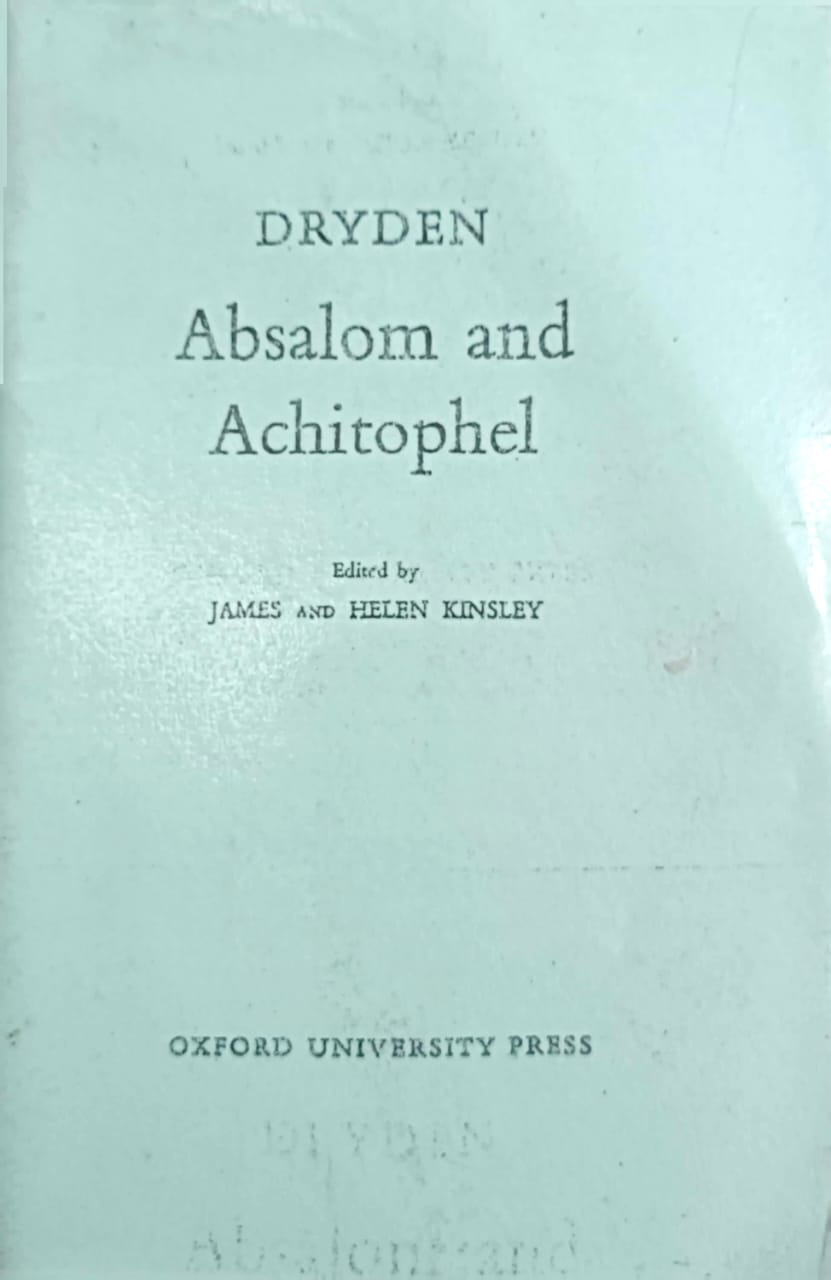 Absalom and Achitophel Poem by John Dryden – মালঞ্চ বুক সেন্টার